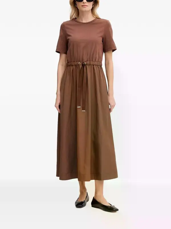 OUI Drawstring-waist Short-sleeve Maxi Dress