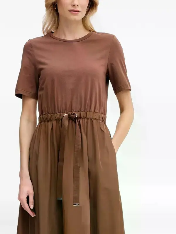 OUI Drawstring-waist Short-sleeve Maxi Dress