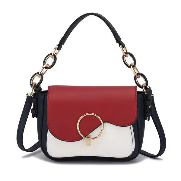 MKF COLLECTION BY MIA K. Blue / White / Red Fantasia Shouder Bag Navy White - Blue/white/red