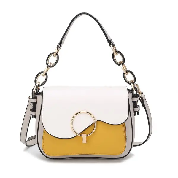 MKF COLLECTION BY MIA K. Fantasia Shouder Bag Light Gray Mustard