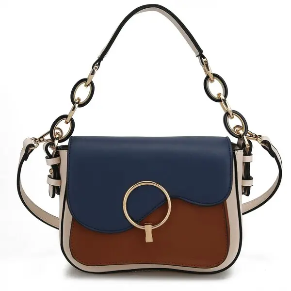 MKF COLLECTION BY MIA K. Fantasia Shouder Bag Cognac Navy - Brown