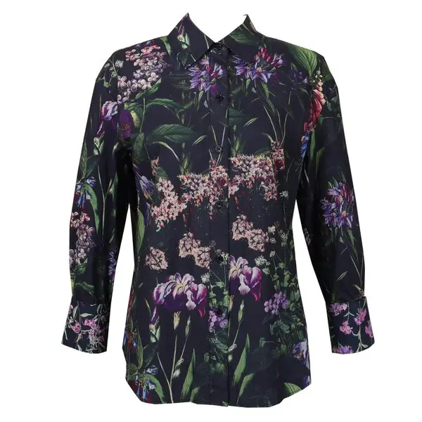 FLORA BY ALEXANDRIA Lydia Button Down In Canopy