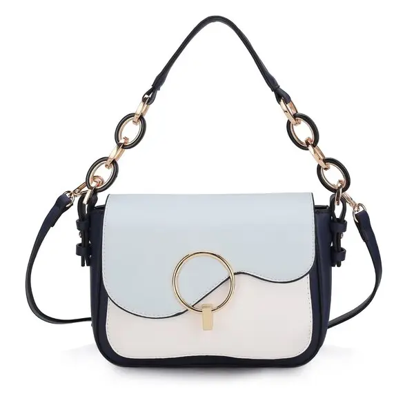 MKF COLLECTION BY MIA K. Fantasia Shouder Bag Navy Light Blue - White/blue