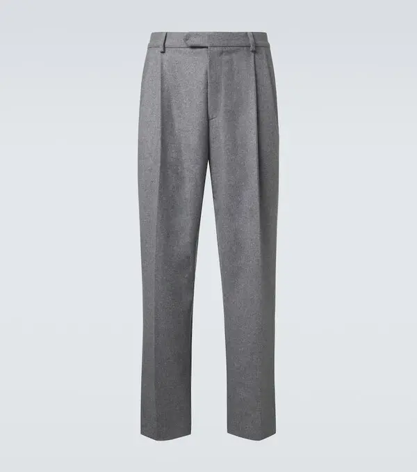 Gabriela Hearst Arthur Wool And Cashmere Straight Pants - Grey