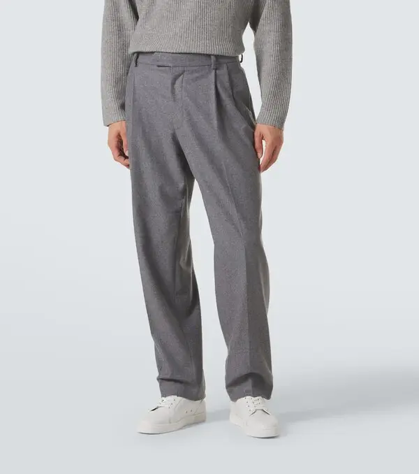 Gabriela Hearst Arthur Wool And Cashmere Straight Pants - Grey
