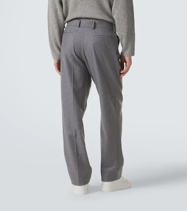 Gabriela Hearst Arthur Wool And Cashmere Straight Pants - Grey