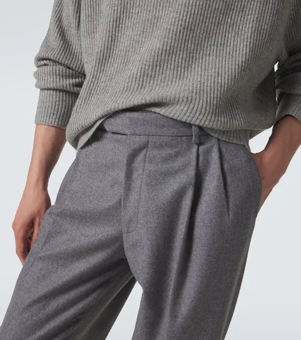 Gabriela Hearst Arthur Wool And Cashmere Straight Pants - Grey