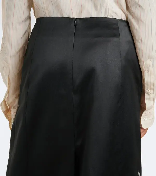 Dries Van Noten Embroidered Cotton And Silk Midi Skirt