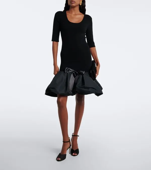 Nina Ricci Wool-blend Peplum Minidress
