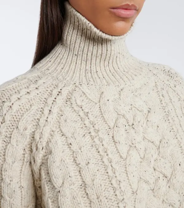 TOTEME Cable-knit Wool Turtleneck Sweater