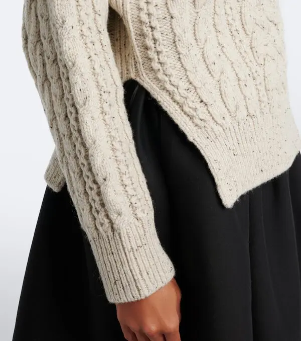 TOTEME Cable-knit Wool Turtleneck Sweater