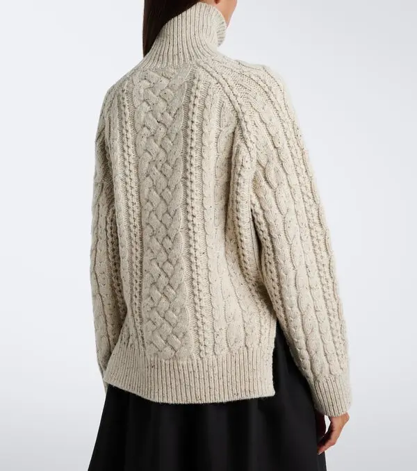 TOTEME Cable-knit Wool Turtleneck Sweater