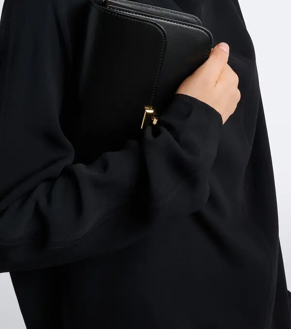 TOTEME Tie-neck Satin Blouse - Black