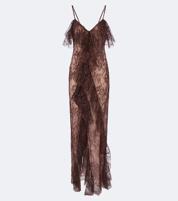 Blumarine Ruffled Lace Gown