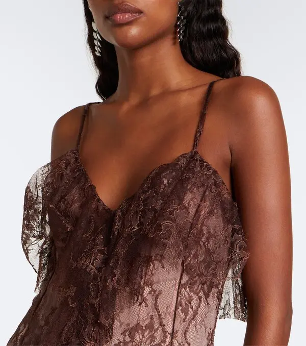 Blumarine Ruffled Lace Gown