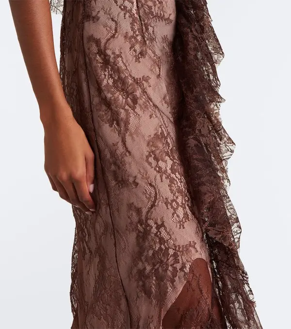 Blumarine Ruffled Lace Gown