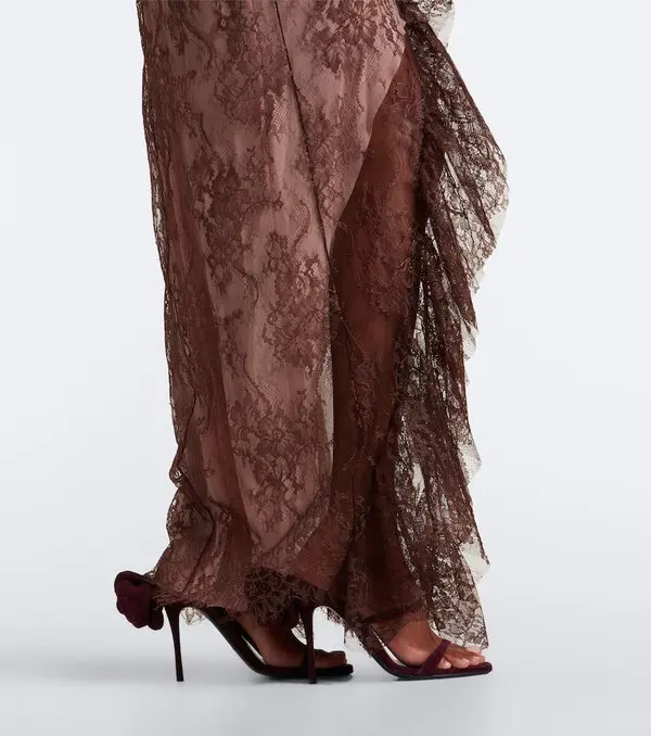 Blumarine Ruffled Lace Gown