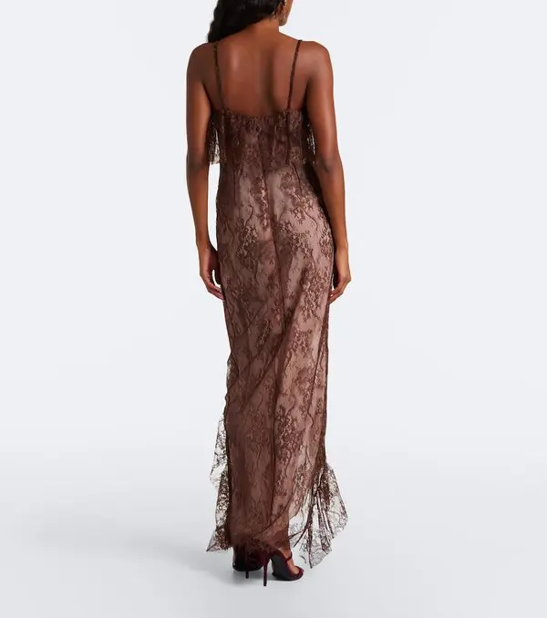 Blumarine Ruffled Lace Gown