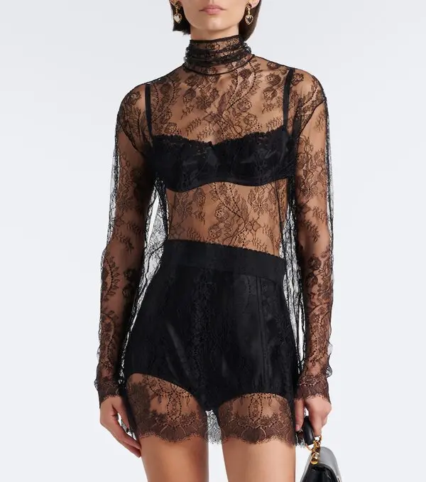 Dolce & Gabbana Floral Lace Minidress
