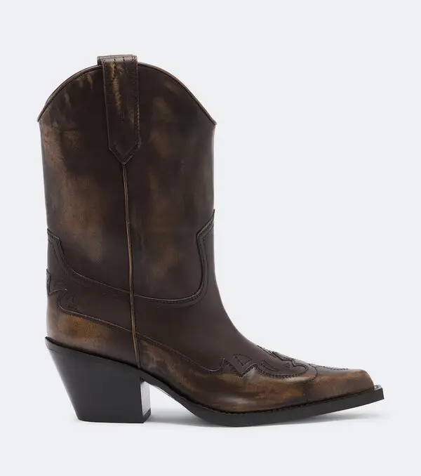 Paris Texas Dakota Distressed Leather Cowboy Boots