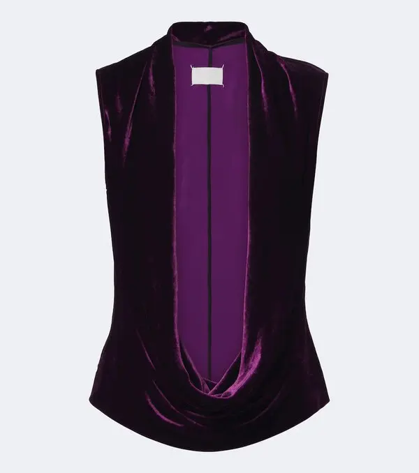MAISON MARGIELA Velvet Top - Purple