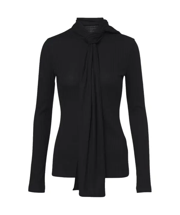 TOTEME Tie-neck Jersey Cardigan - Black