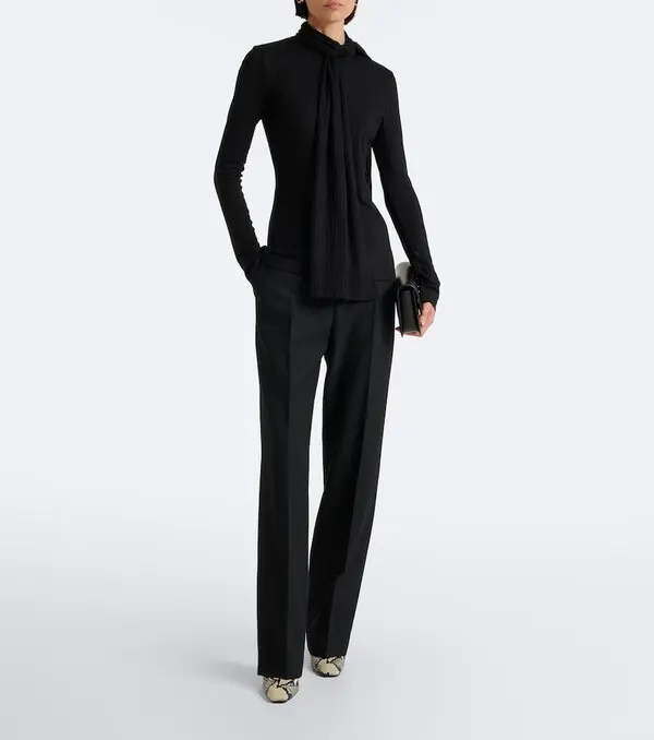 TOTEME Tie-neck Jersey Cardigan