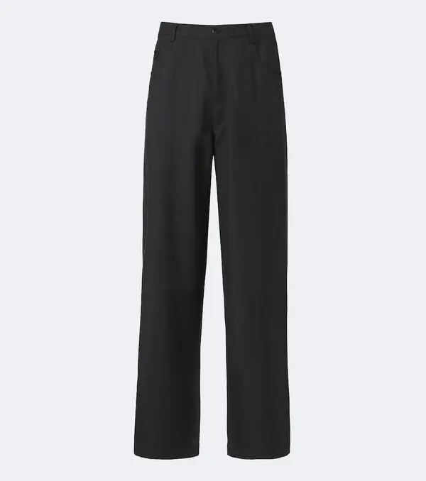 Prada Virgin Wool Wide-leg Pants