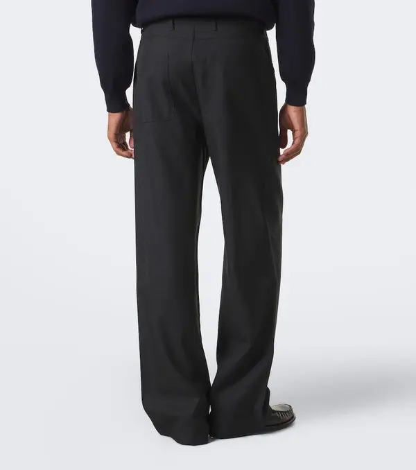 Prada Virgin Wool Wide-leg Pants