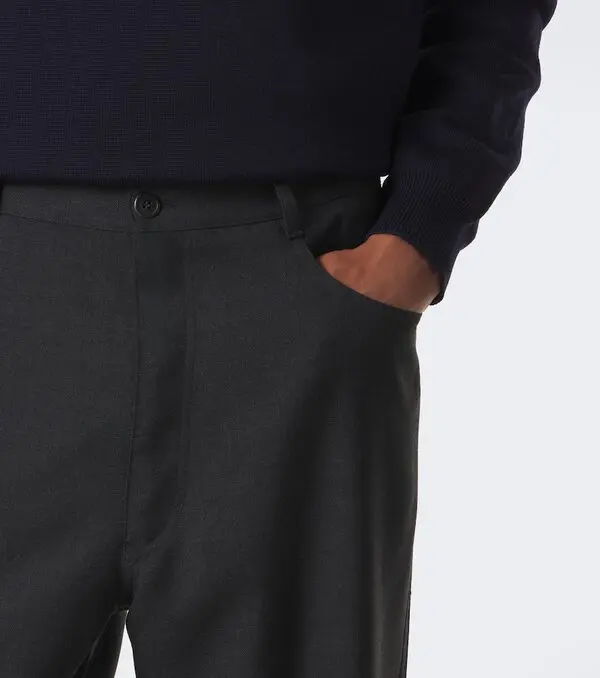 Prada Virgin Wool Wide-leg Pants