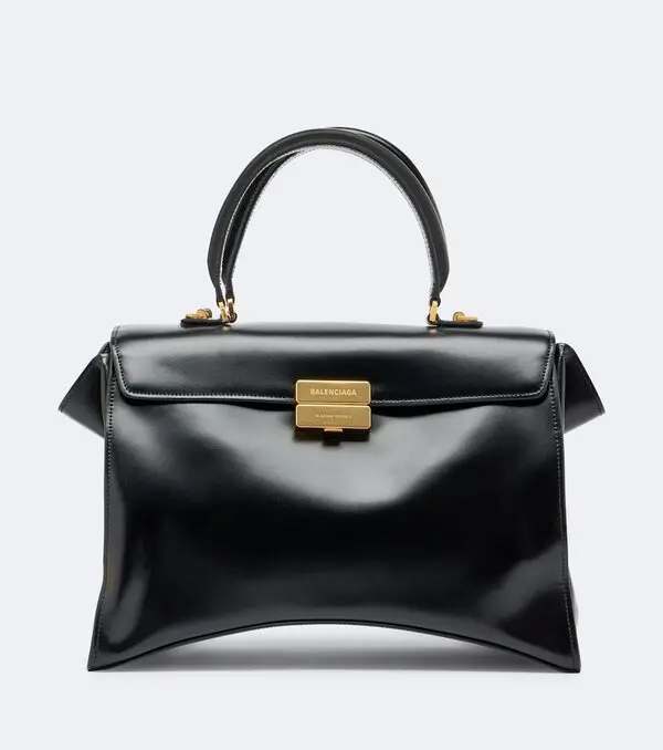 Balenciaga Hg Avenue Large Leather Top-handle Bag - Black