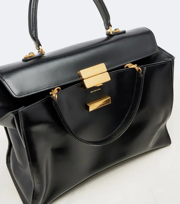 Balenciaga Hg Avenue Large Leather Top-handle Bag