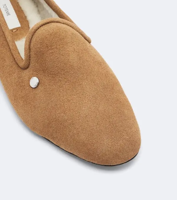TOTEME Shearling-lined Suede Loafers