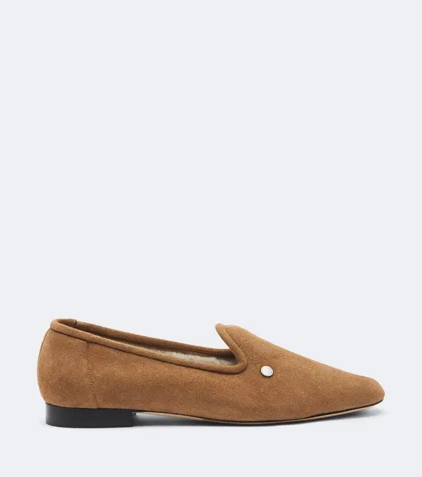 TOTEME Shearling-lined Suede Loafers