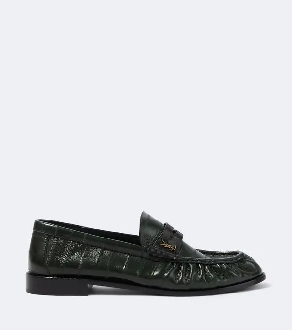 Saint Laurent Le Loafer Eel Leather Loafers - Green