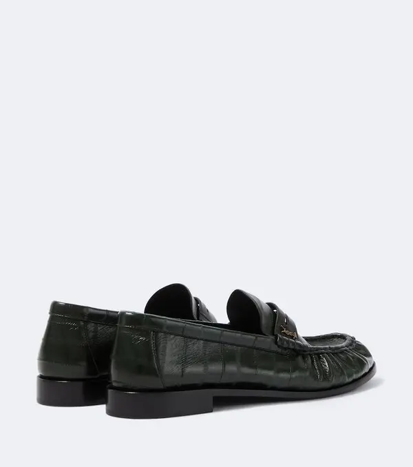 Saint Laurent Le Loafer Eel Leather Loafers - Green