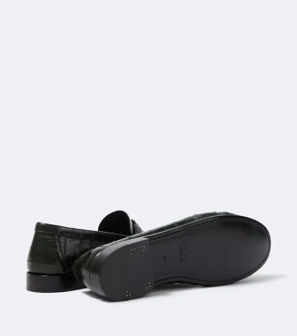 Saint Laurent Le Loafer Eel Leather Loafers - Green