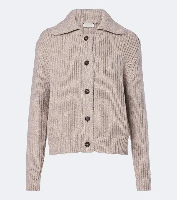 Magda Butrym Ribbed-knit Wool Cardigan