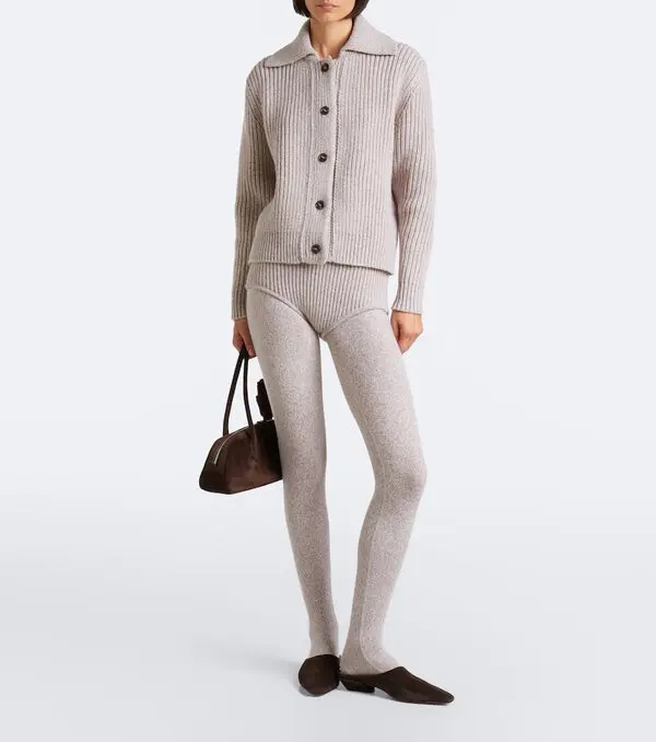 Magda Butrym Ribbed-knit Wool Cardigan