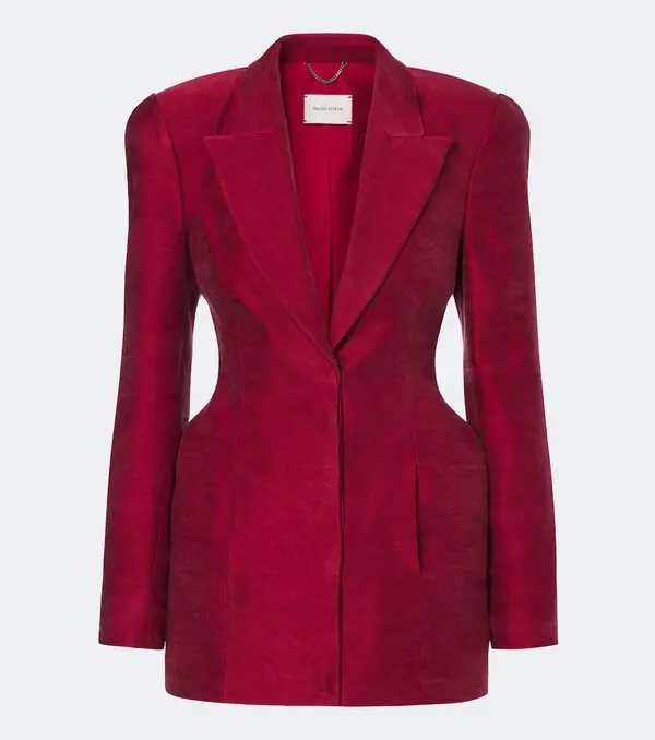 Magda Butrym Silk Blazer Dress - Red