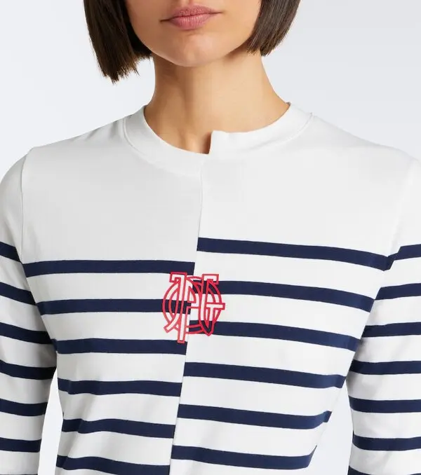 JEAN PAUL GAULTIER Striped Cotton-blend Jersey Maxi Dress