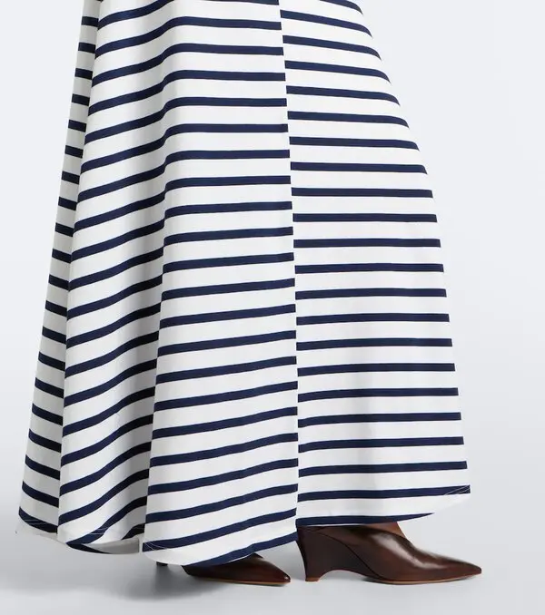 JEAN PAUL GAULTIER Striped Cotton-blend Jersey Maxi Dress