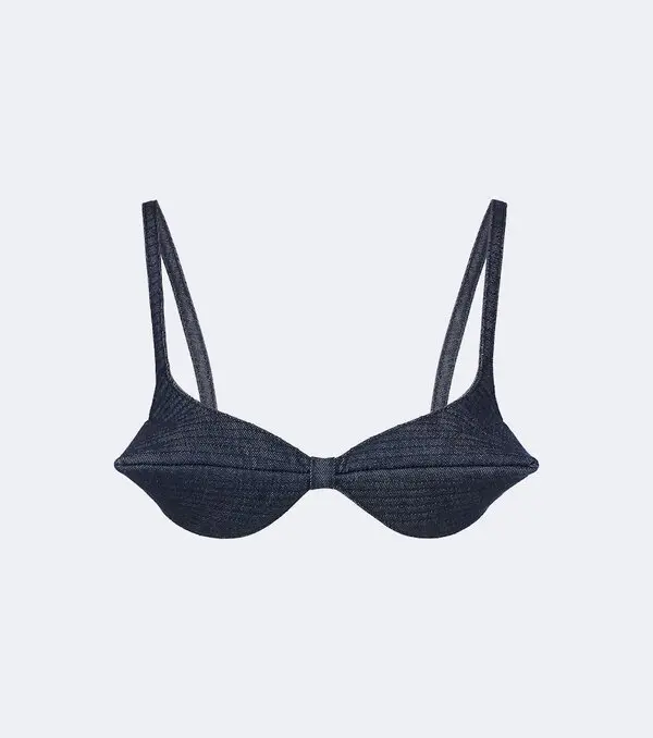 JEAN PAUL GAULTIER Denim Bra - Blue