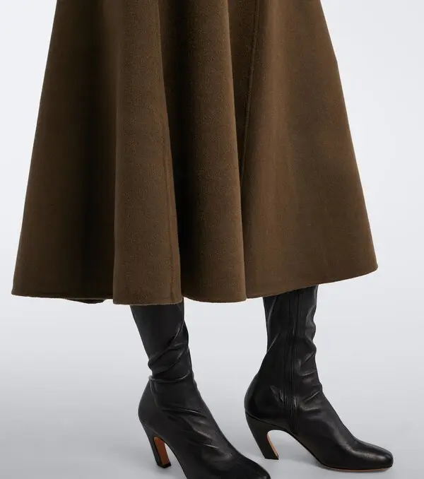 LISA YANG Doublé Wool And Cashmere Midi Skirt