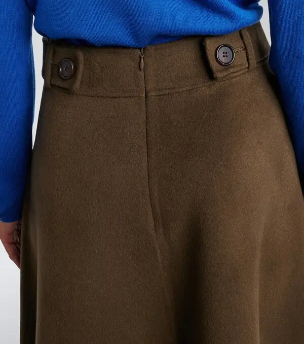 LISA YANG Doublé Wool And Cashmere Midi Skirt