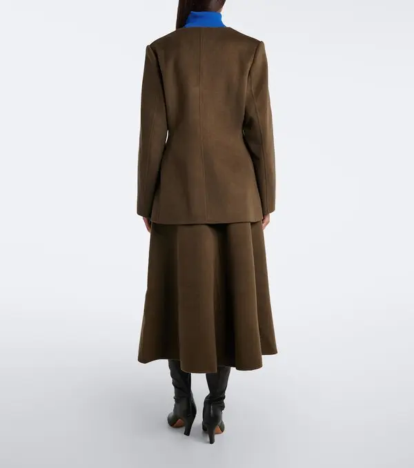 LISA YANG Doublé Wool And Cashmere Midi Skirt