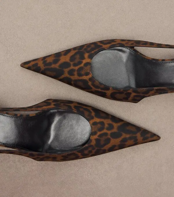 Saint Laurent Secret Leopard-print Slingback Pumps - Multicoloured