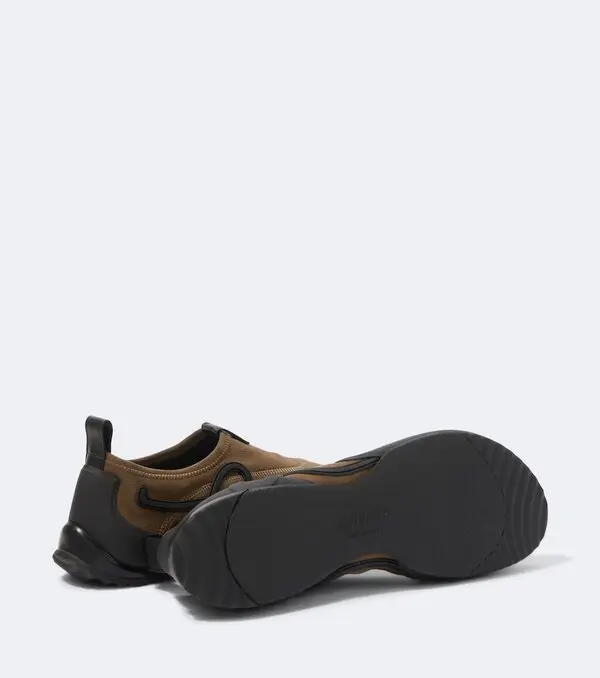 Loewe Grip Aqua Suede Slip-on Shoes - Brown