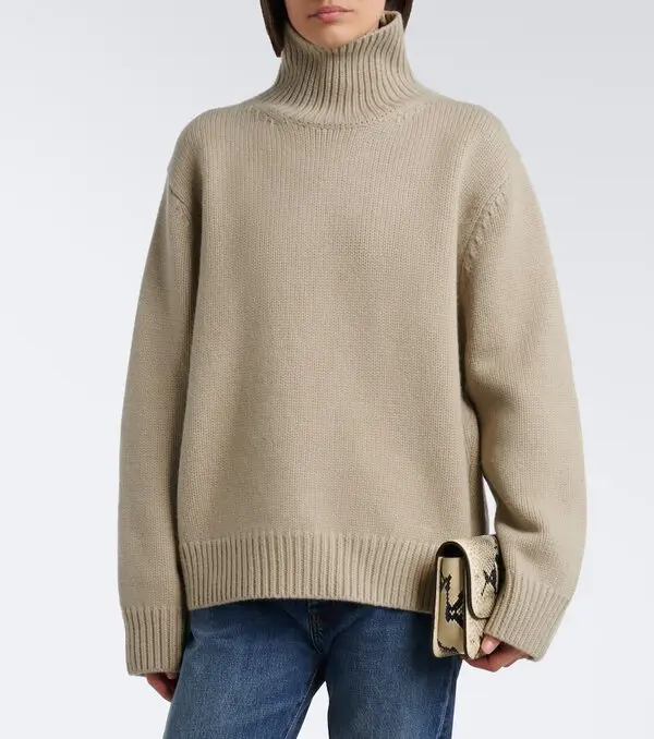 TOTEME Oversized Wool Turtleneck Sweater