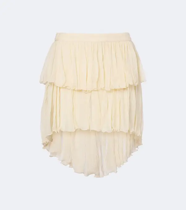 Blumarine Asymmetric Miniskirt - Beige